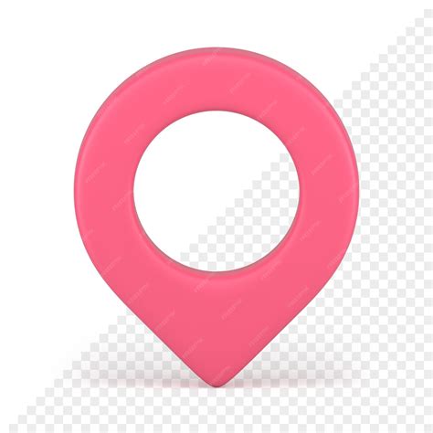 Premium Psd Vertical Pink Map Pin With Hole Attached Gps Pointer Location Place Realistic 3d Icon