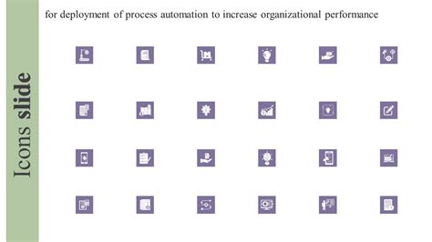 Icons Slide Deployment Of Process Automation To Increase Organisational