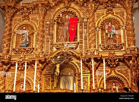 Golden Altar Serra Chapel Mission San Juan Capistrano Church California