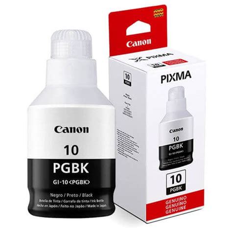 Garrafa de Tinta Canon GI 10 BK Preto Original Reciclo Soluções em