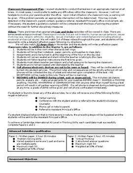 Sample AICE Thinking Skills AS Syllabus By The Intellectual Dump