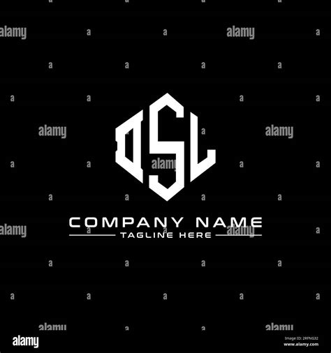 DSL Letter Logo Design With Polygon Shape DSL Polygon And Cube Shape