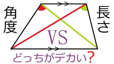 【平面図形】対角線と角の大小比較 Youtube