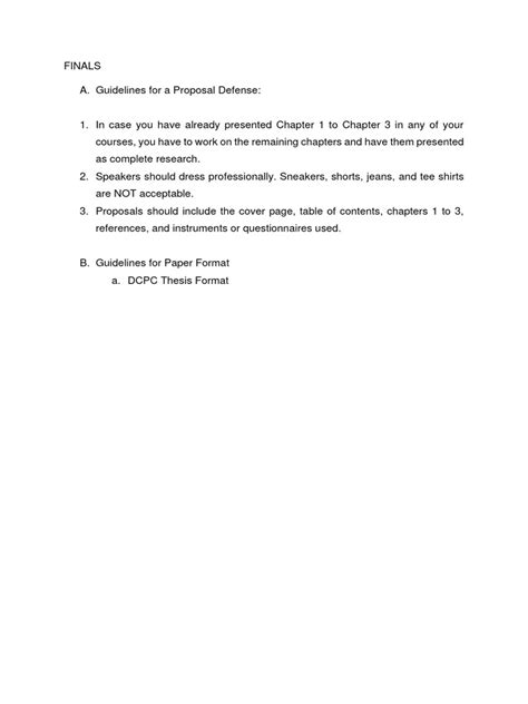 Revised Format Of Dcpc Thesis Manuscript 2024 Pdf Methodology Quantitative Research