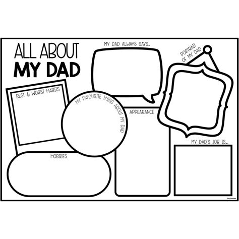 All About My Dad Information Poster Top Teacher
