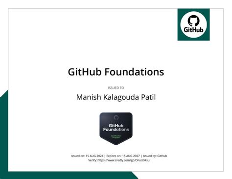 Manish Patil On Linkedin Im Happy To Share That Ive Obtained A New Certification Github
