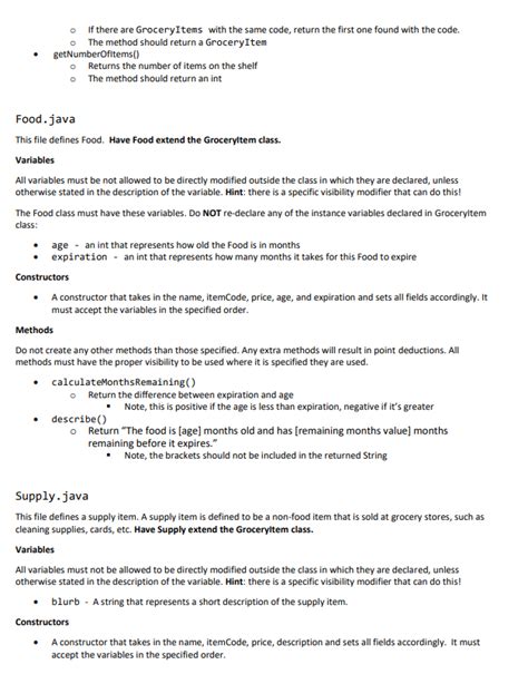 Solved Homework 06 Grocery Store Problem Description
