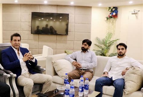 With King Of Swing Wasim Akram Muhammad Hamza Awan