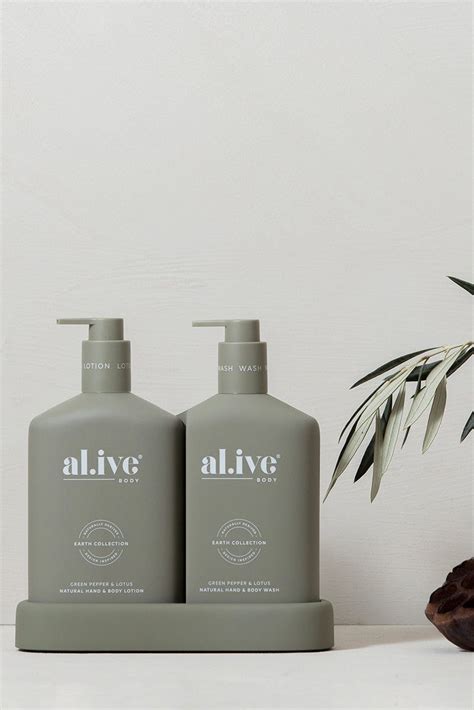 Alive Green Pepper And Lotus Wash And Lotion Duo Tray Lotion