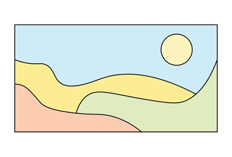 Premium Vector Landscape 2d