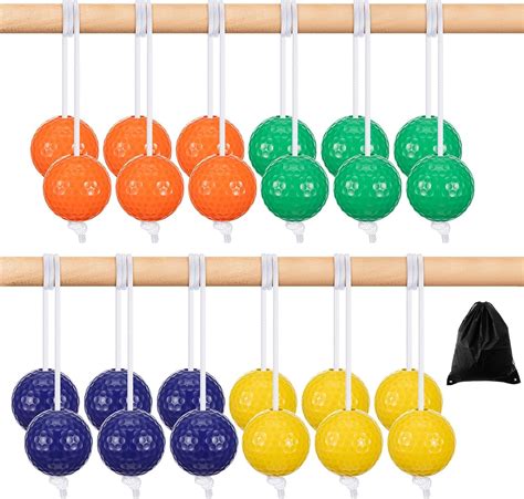 Lenwen 12 Pack Ladder Ball Outdoor Game Ladder Toss Balls Replacement Bolas With