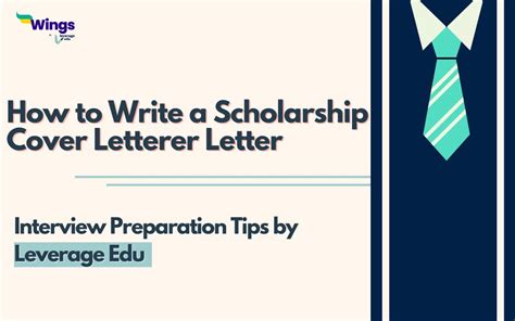 Scholarship Cover Letter Samples And Tips Leverage Edu