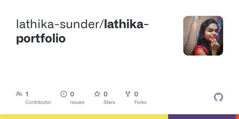 Github Lathika Sunderlathika Portfolio
