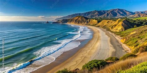 Scenic View Of Beach At Gaviota State Park Santa Ynez Valley Santa