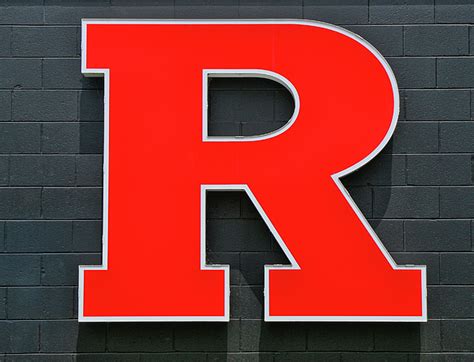 Rutgers Block R Duvet Cover By Allen Beatty Pixels