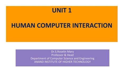 Unit1 17 08 2020 Human Computer Interaction Ppt