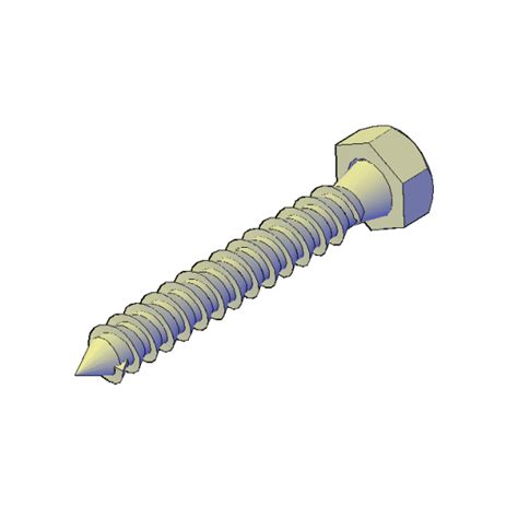 3d Cad Tek Screw Cadblocksfree Thousands Of Free Cad Blocks