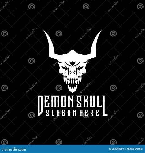 Demon Logo Demon Skull Logo Design Vector Stock Vector Illustration
