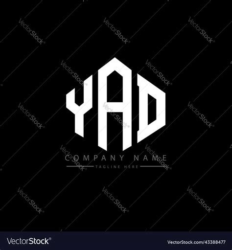 Yad Letter Logo Design With Polygon Shape Vector Image