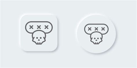 Password Phishing Line Icon In Neomorphic Design Style Hacker Signs