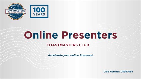 11 November 2024 Replay Of The Toastmaster Session Online Presenters