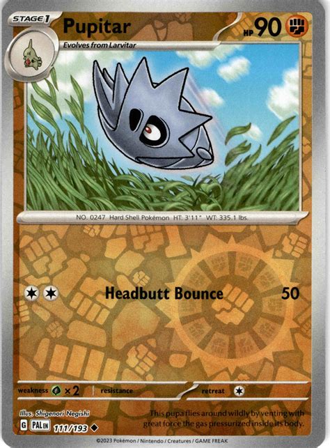 Pupitar 111193 Reverse Holo Paldea Evolved Cherry Collectables