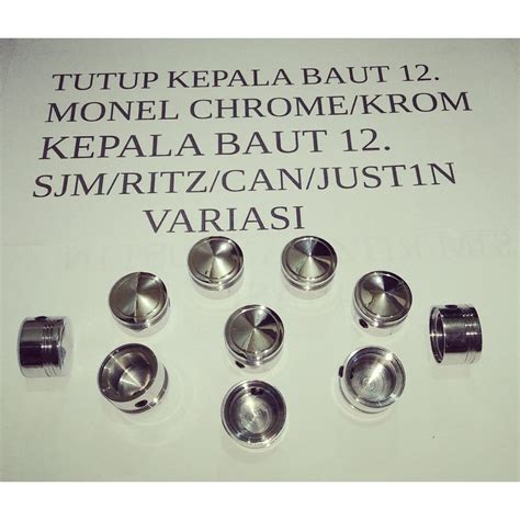Jual Tutup Baut 12 Krom Monel Krom Untuk Kepala Baut 12 Shopee