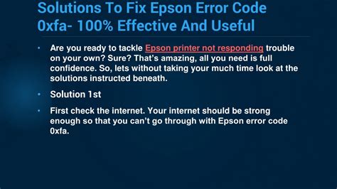 ppt make smart tips on how to fix epson error code 0xfa powerpoint