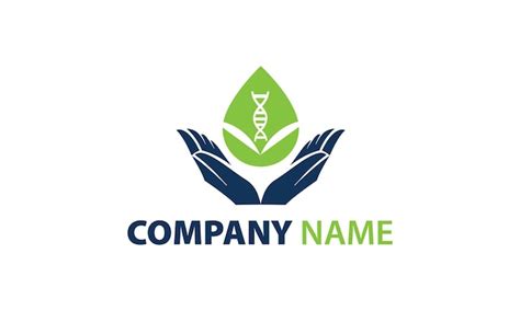 Conception De Vecteur De Symbole Adn Et Main Vecteur Premium