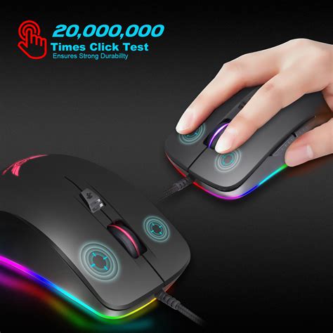ZERODATE S600 Mechanical Macros Define Gaming Mouse With 6 Programmable