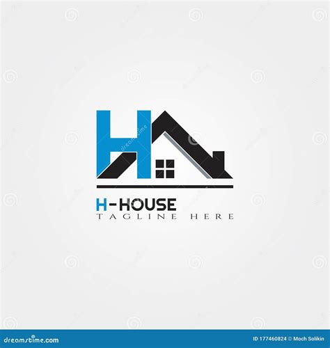 House Icon Template With H Letter Home Creative Vector Logo Design