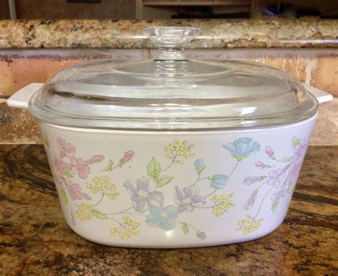 Vintage Corningware Cornflower P 2 12 B Casserole Dish With Lid FREE