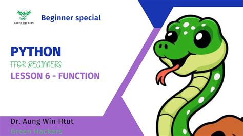 Python For Beginners Lesson 6 Function Youtube