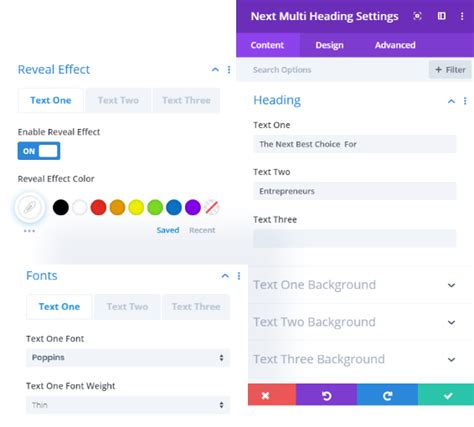 Multi Heading Divi Next Texts