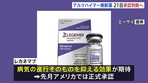 アルツハイマー病の新薬「レカネマブ」 今月21日に承認判断へ 厚労省専門部会 Tbs News Dig
