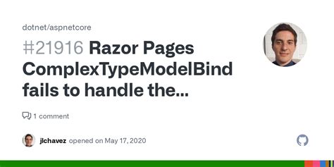 Razor Pages ComplexTypeModelBinder Fails To Handle The Suggestion Of Alternatively Set The X