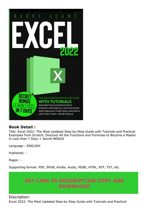Pdf Excel 2022 The Most Updated Step By Step Guide With Tutorials