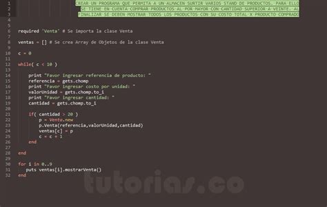 POO Ruby Aplicacion Clase Venta Tutorias Co