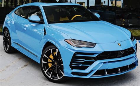 Blue Lamborghini Urus