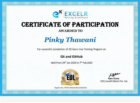 Pinky Thawani On Linkedin Git Github Certification
