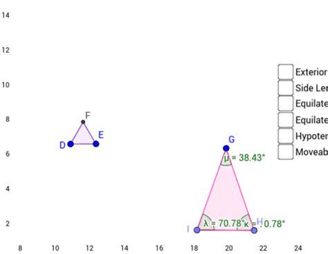 Classifying Triangles Geogebra