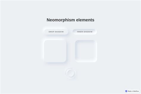 Neomorphism Elements Webflow