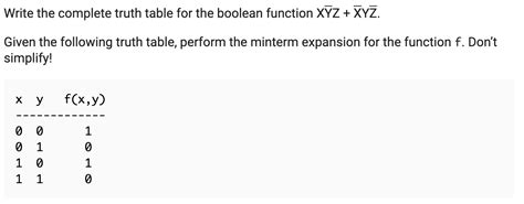 Solved Write The Complete Truth Table For The Boolean Chegg