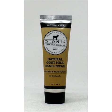 Dionis Natural Goat Milk Hand Cream Vanilla Bean 1 Ounce