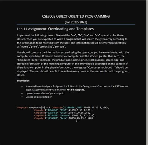 Solved CSE OBJECT ORIENTED PROGRAMMING Fall Chegg
