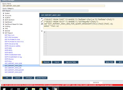 Invalidated Procedure Error Coming While Callilng SAP Community