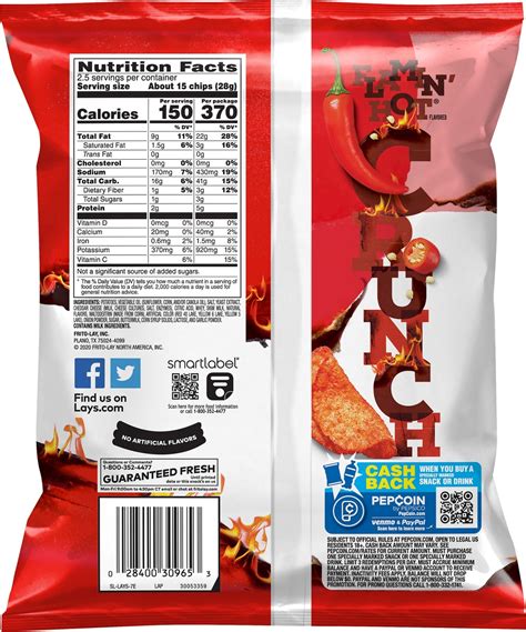 Lays Kettle Cooked Flamin Hot Flavored Potato Chips 25 Oz Shipt