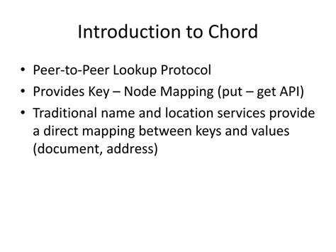 Ppt Chord A Scalable Peer To Peer Lookup Service For Internet