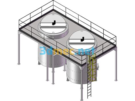 Mixing Tank 3d Model Solidworks