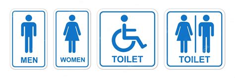 Premium Vector Toilet Sign Printable Public Sign Symbol Man Woman Wc
